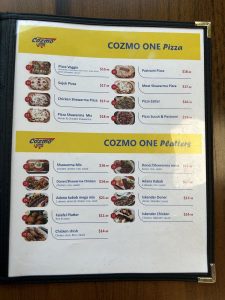 Cozmo One Menu (update June 2026)